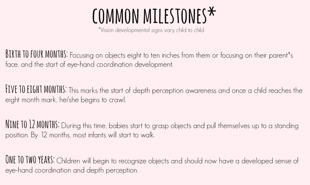 Vision developmental signs vary child to child, but some of the most ...